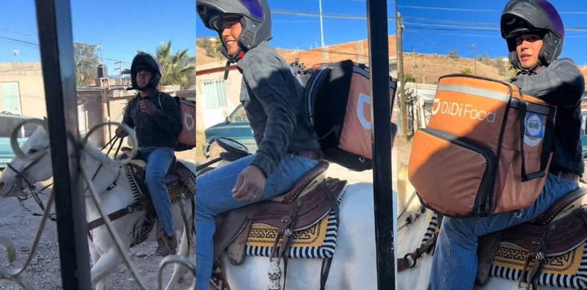 Entregador ecuestre revoluciona el reparto de comida en México ...